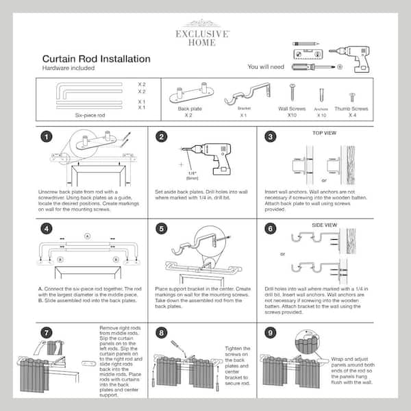 I Beam Curtain Rod Installation Instructions - The Best Picture Of Beam