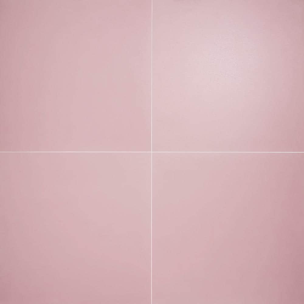 Ivy Hill Tile Mademoiselle Pink 24 in. x 24 in. Matte Porcelain Floor ...