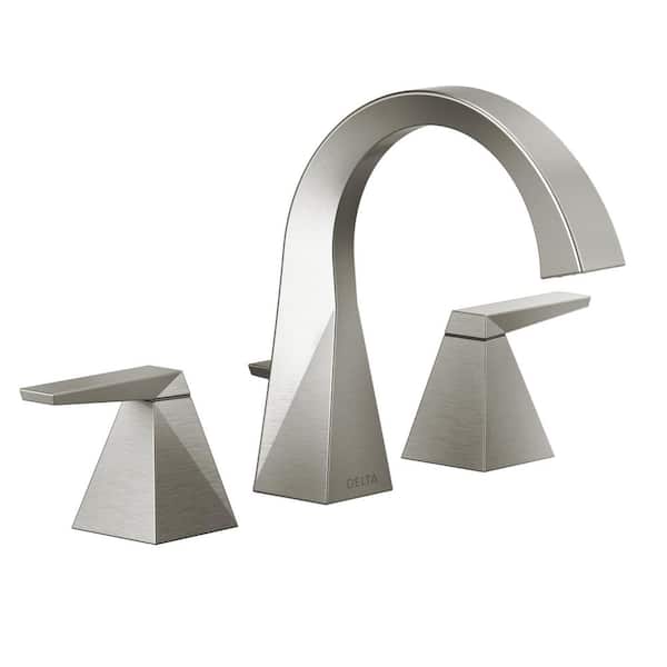 Delta Trillian 8 in. Widespread 2-Handle Bathroom Faucet in Stainless ...