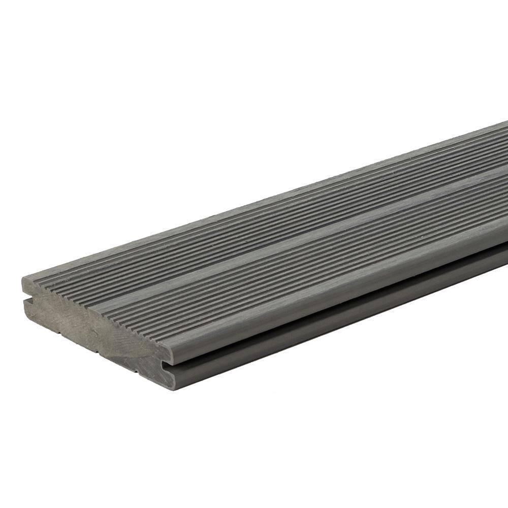 1x6-20' Skyline Decking-Graphite Architectural / Traditional Grooved ...