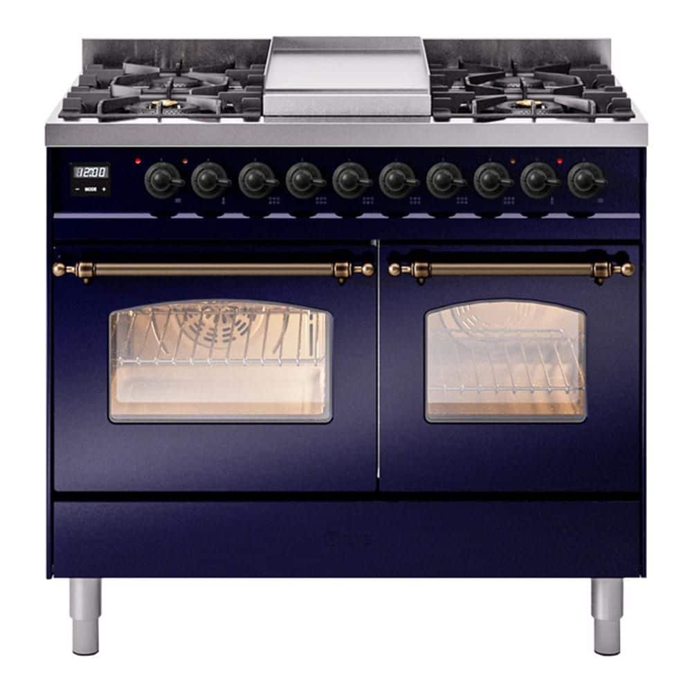 ILVE Nostaglie II 40 in. 6-Burners Freestanding Dual Fuel Range in ...