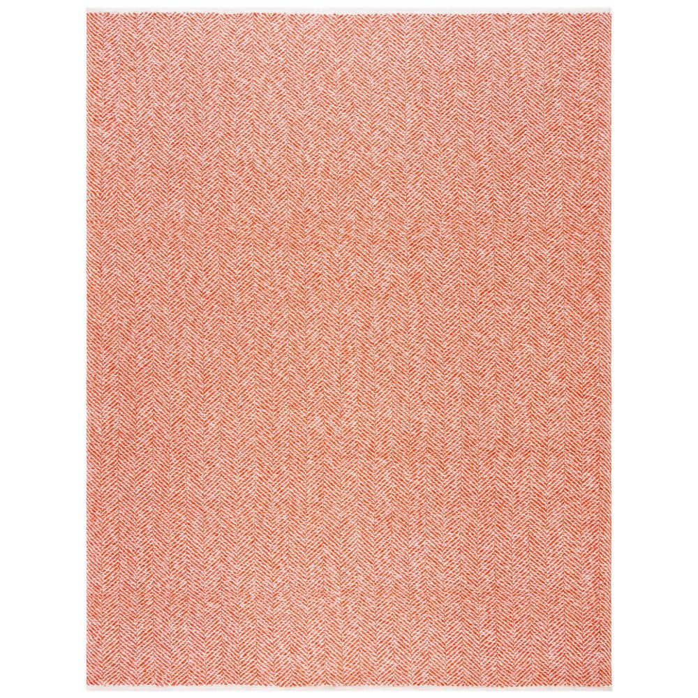 SAFAVIEH Nantucket 9 ft. x 12 ft. Rust Herringbone Marle Area Rug ...