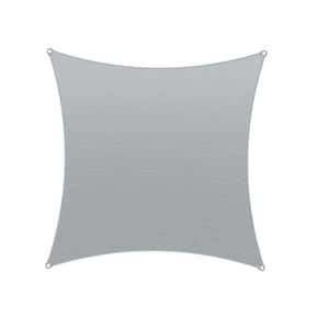 ROYAL SHADE 16 ft. x 16 ft. Black Square Pro Ring Sun Shade Sail Canopy ...