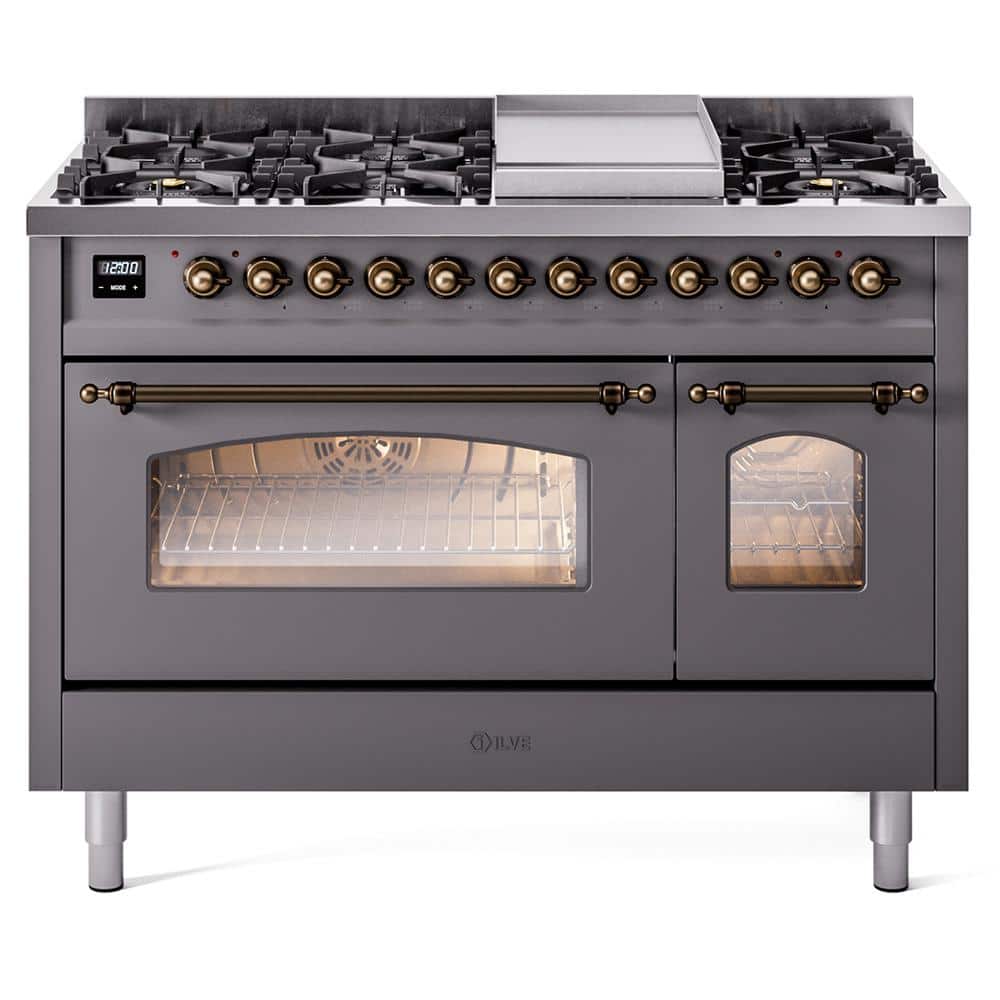 Reviews for ILVE Nostalgie II 48 in. 8-Burner Plus Griddle Double Oven ...