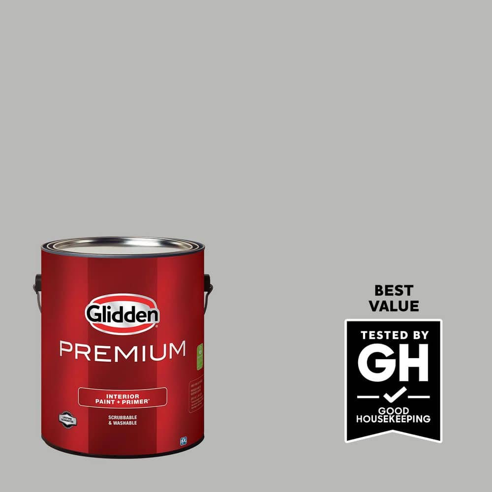 Glidden Premium 1 gal. PPG0995-4 Pigeon Feather Flat Interior Latex ...