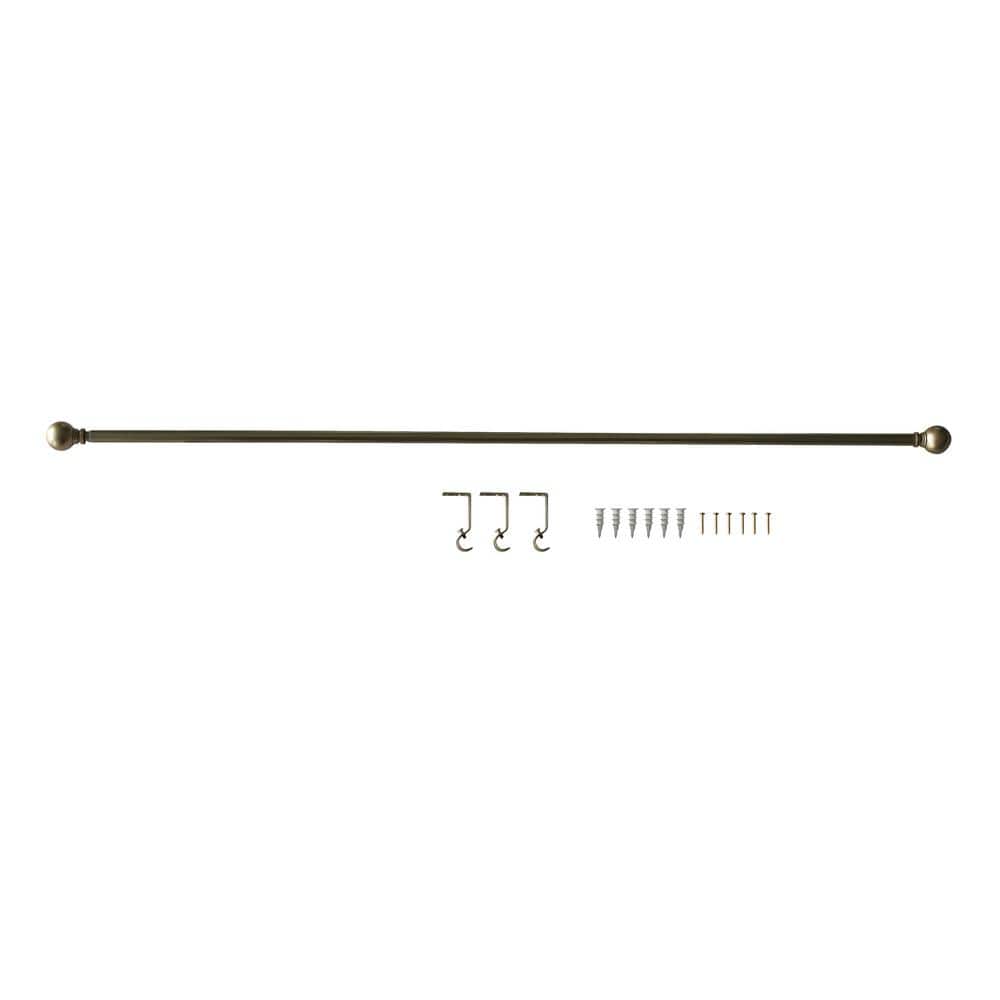 StyleWell 5/8 in. Ball Rod Set 48 in. - 84 in. Champagne GLCB17 - The ...