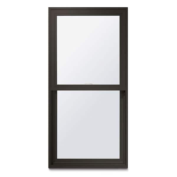 Andersen 35-1/2 in. x 59-1/2 in. 100 Series Dark Bronze Single-Hung ...
