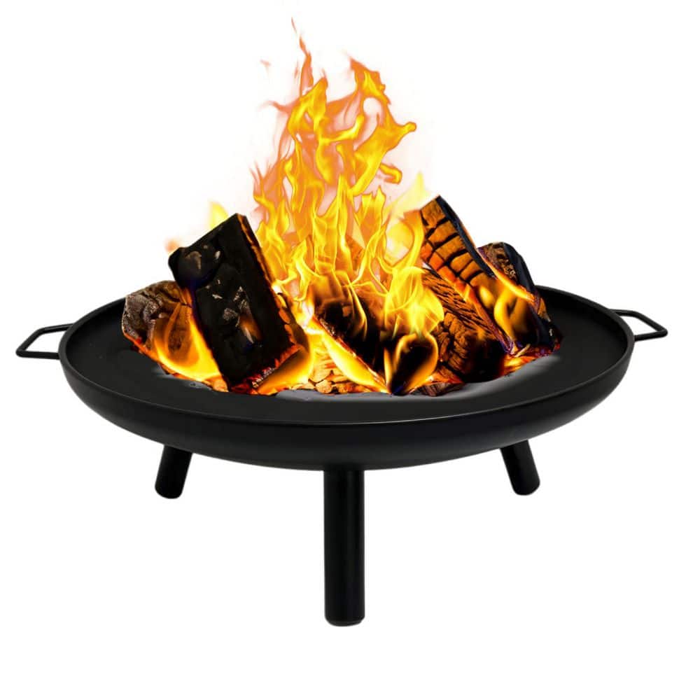 GASONE 23 in. Outdoor Round Wood Fire Pit FP-210 - The Home Depot