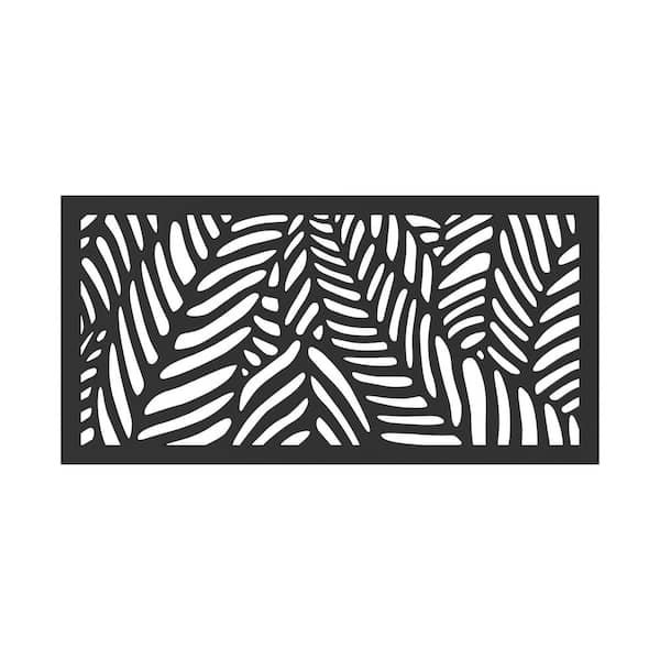 DESIGN VU Tahiti 4 ft. x 2 ft. Charcoal Recycled Polymer Decorative ...