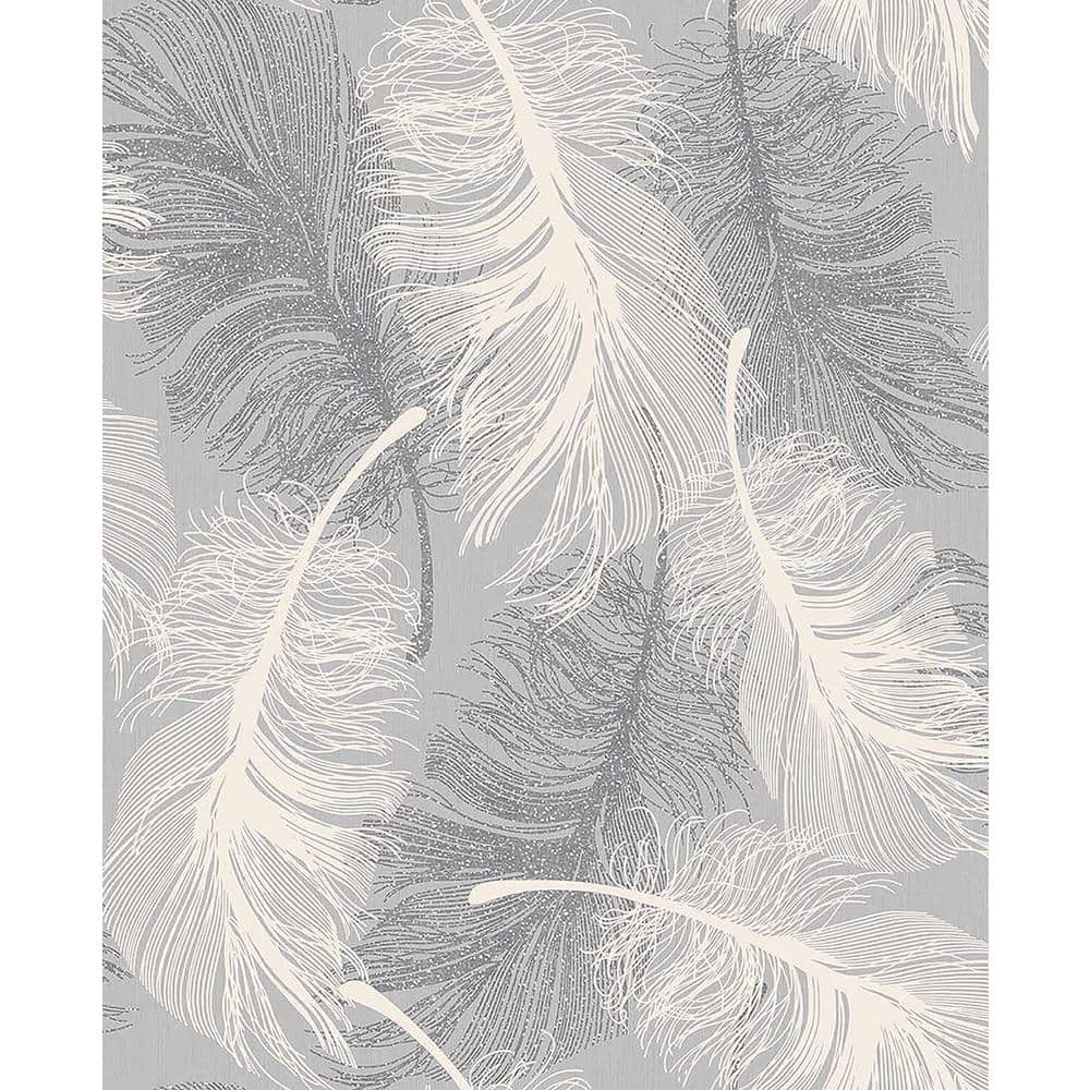 Coloroll Journey Grey Feather Sample Grey Wallpaper Sample M0923SAM ...