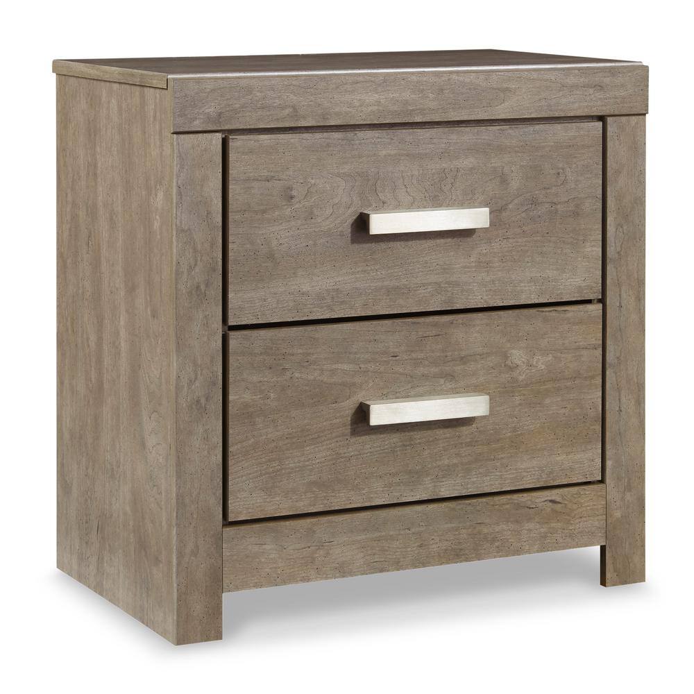 Signature DESIGN BY ASHLEY Culverbach Vintage Gray 2 Drawers 21.69 in ...