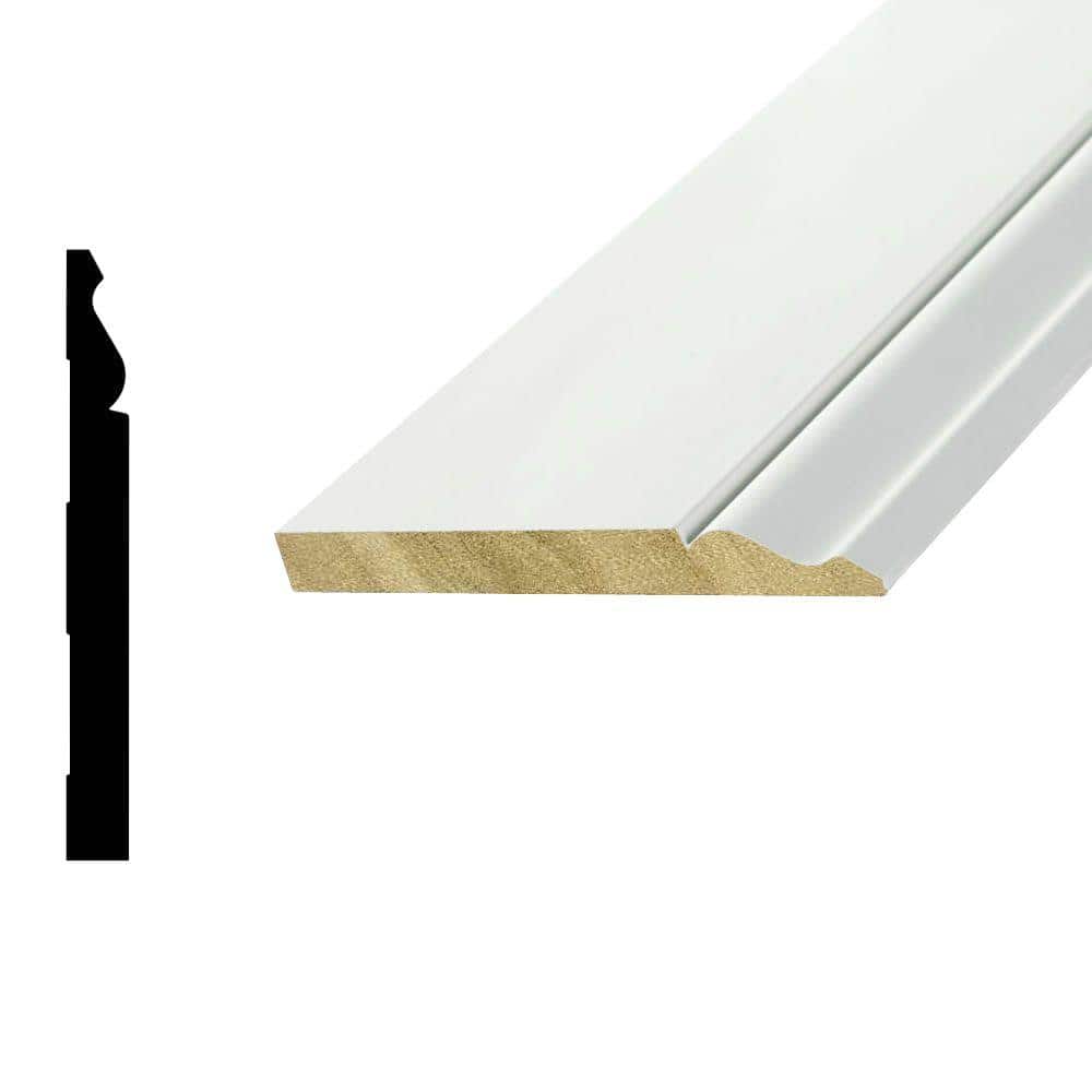 Woodgrain Millwork WM 163 E 9/16 in. x 5-1/4 in. x 96 in. Primed Finger ...