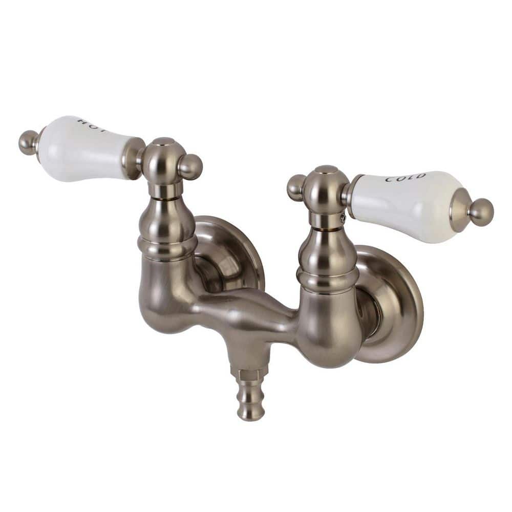 Kingston Brass Aqua Vintage 2-Handle Wall-Mount Clawfoot Tub Faucets in ...
