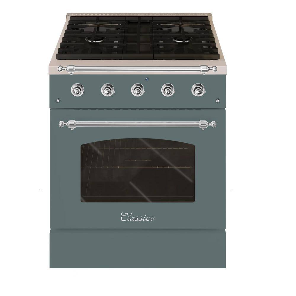Hallman Classico 30" 4.2 cu. ft. 4-Burners Freestanding All Gas Range ...