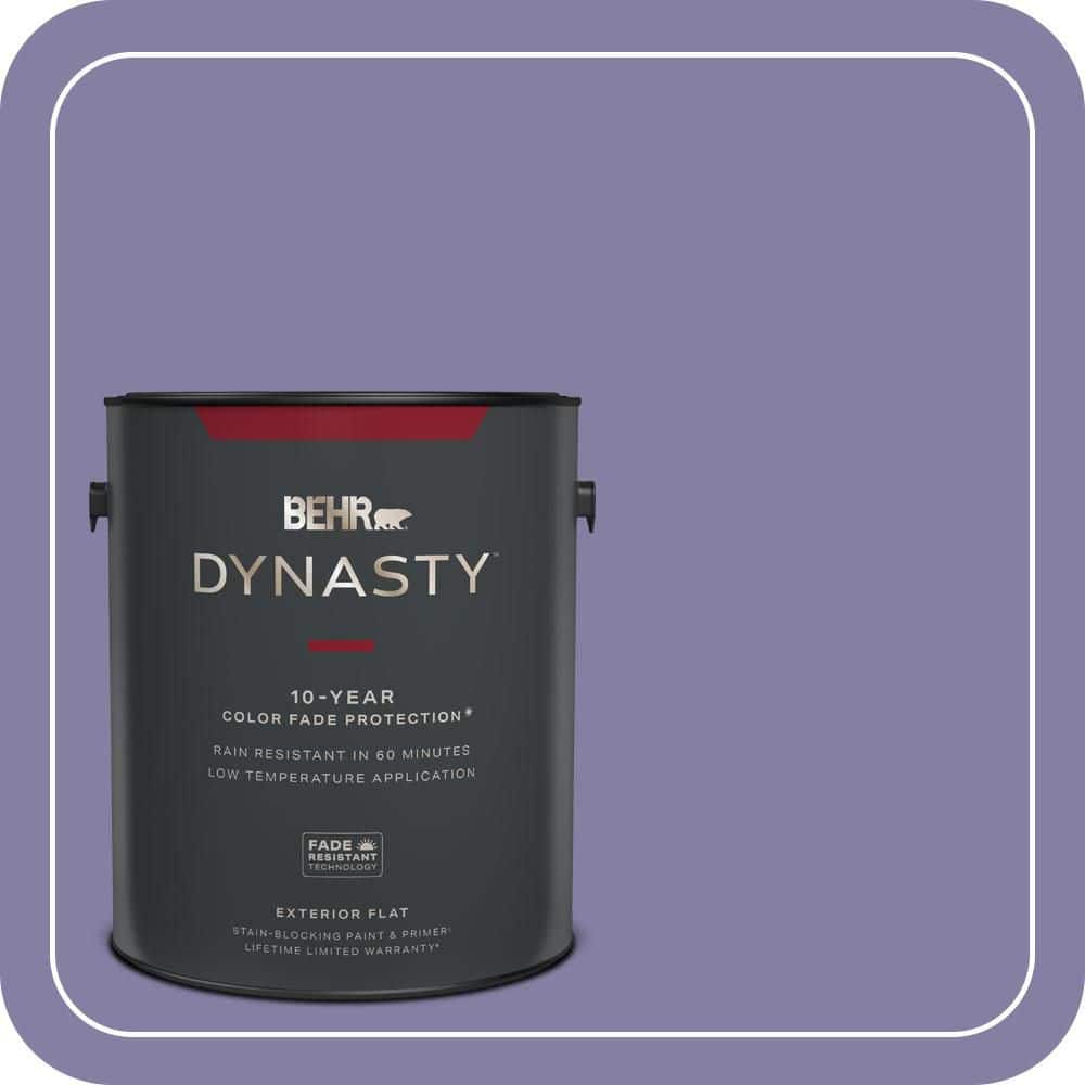 BEHR DYNASTY 1 gal. #640D-6 Chinese Violet Flat Exterior Stain-Blocking ...