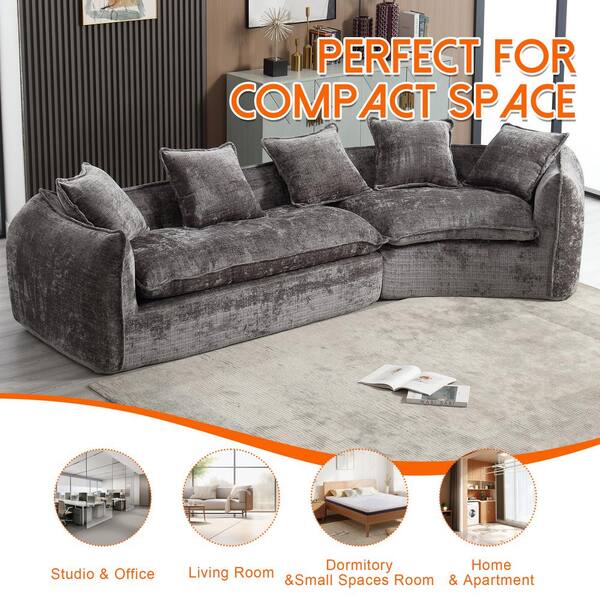 Large crushed velvet corner sofa store