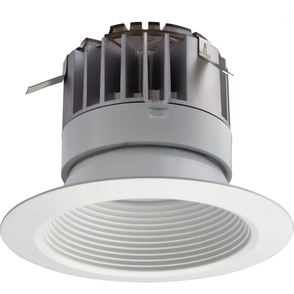 Lithonia Lighting 4 in. White Integrated LED Recessed Baffle Kit 4BPMW ...