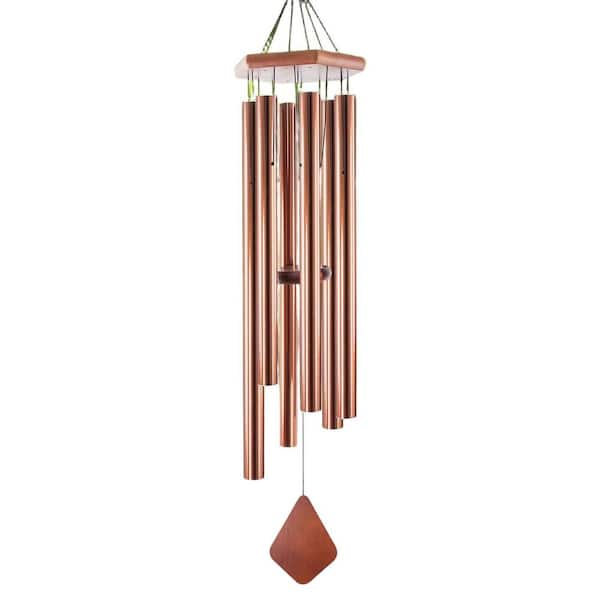 44 in. Sympathy Wind Chimes-Copper Large Tuned Soothing Melody Memorial ...