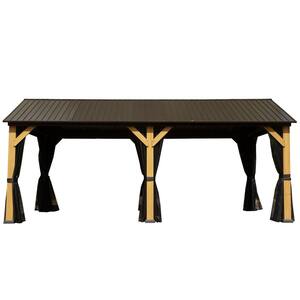 domi outdoor living Lean-to Series 12 ft. x 20 ft. Wall-Mounted Hardtop ...