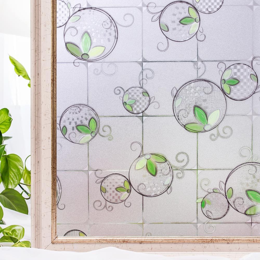 COTTON COLORS 35.4 in. x 78.7 in. Decorative and Privacy 2D Window Film ...