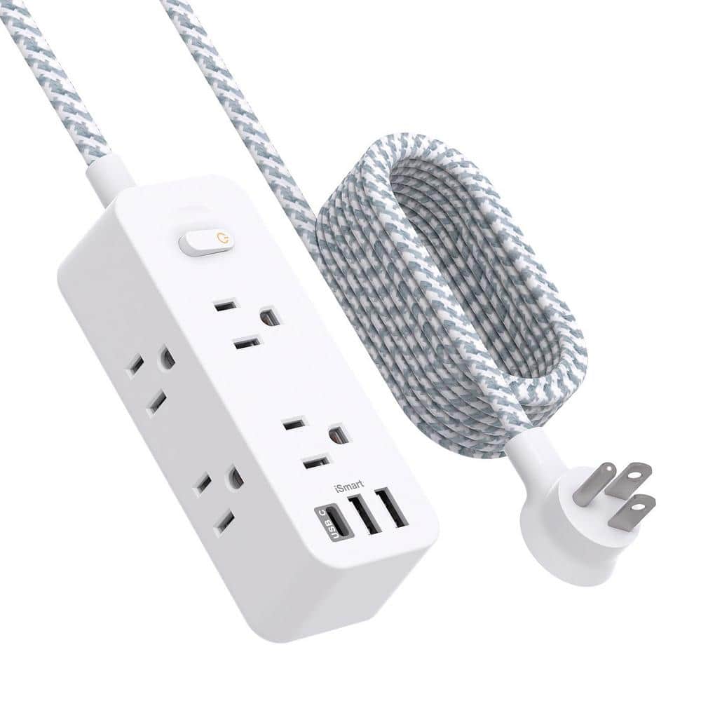 Yichuhaoxi 6-Outlet Power Strip Surge Protector with 3 USB Ports 1 USB ...