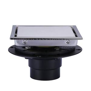 WOWOW 6 in. x 6 in. Stainless Steel Square Shower Drain with Tile-In ...