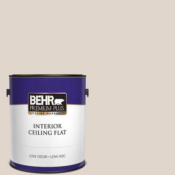 BEHR PREMIUM PLUS 1 gal. #N230-1 Castle Beige Ceiling Flat Interior ...