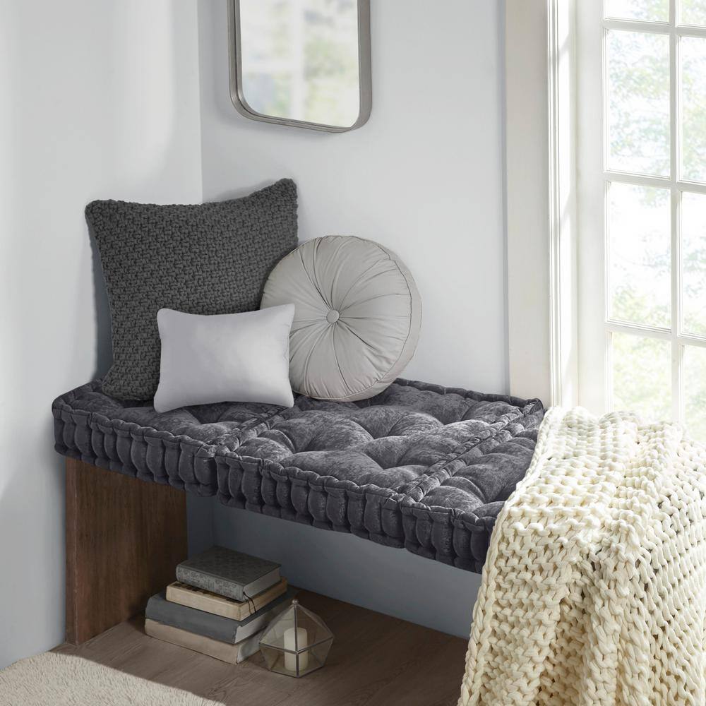 Intelligent Design Charvi Charcoal 20 in. W x 20 in. L Polyester ...