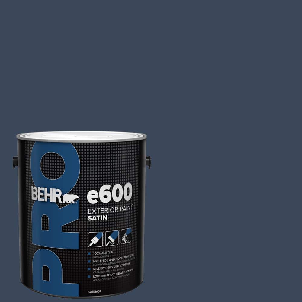 BEHR PRO 1 gal. #M500-7 Very Navy Satin Enamel Exterior Paint PR64301 ...