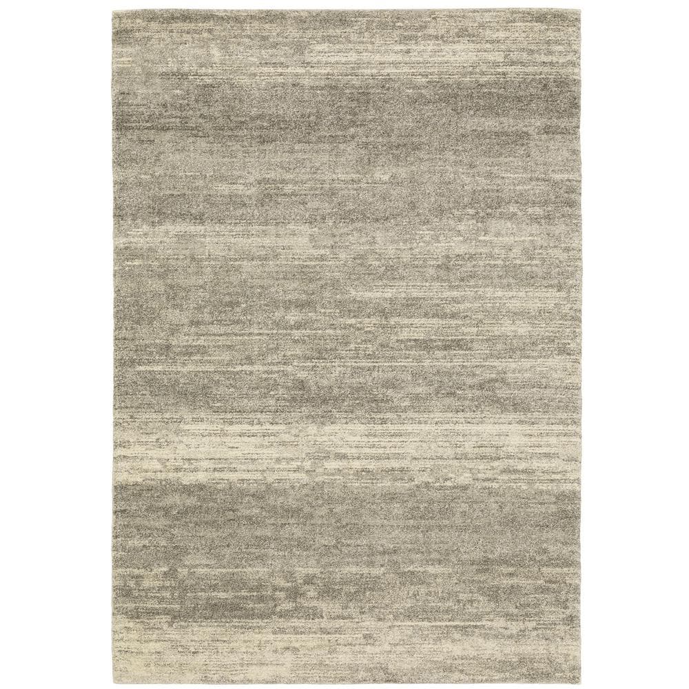 AVERLEY HOME Asbury Gray/Beige 10 ft. x 13 ft. Contemporary Distressed ...