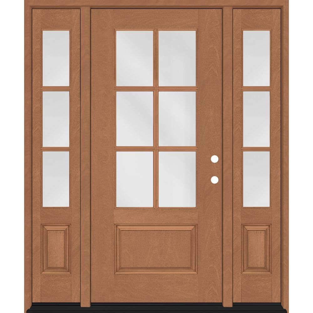 Steves & Sons Regency 68 in. x 80 in. 3/4-6 Lite Clear Glass LH ...
