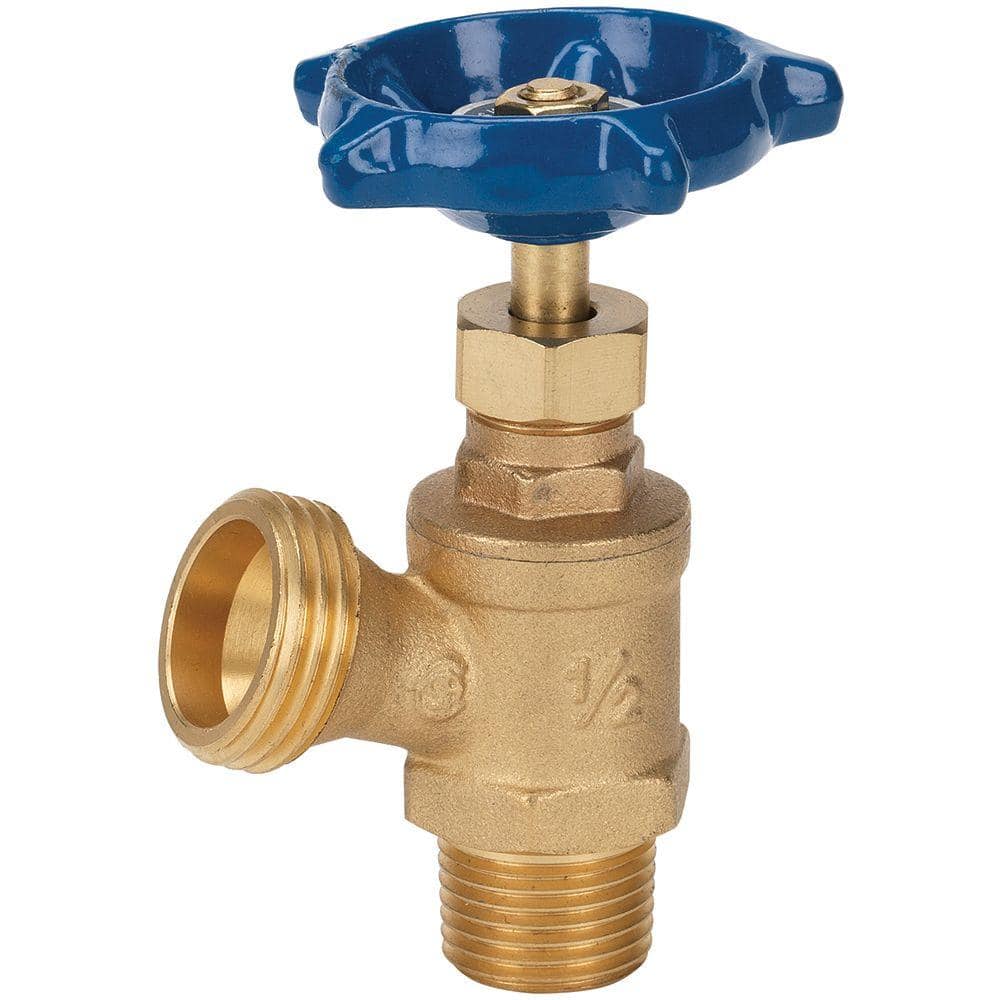 Everbilt 3/4 in. MIP and 1/2 in. FIP x 3/4 in. MHT Brass Boiler Drain ...