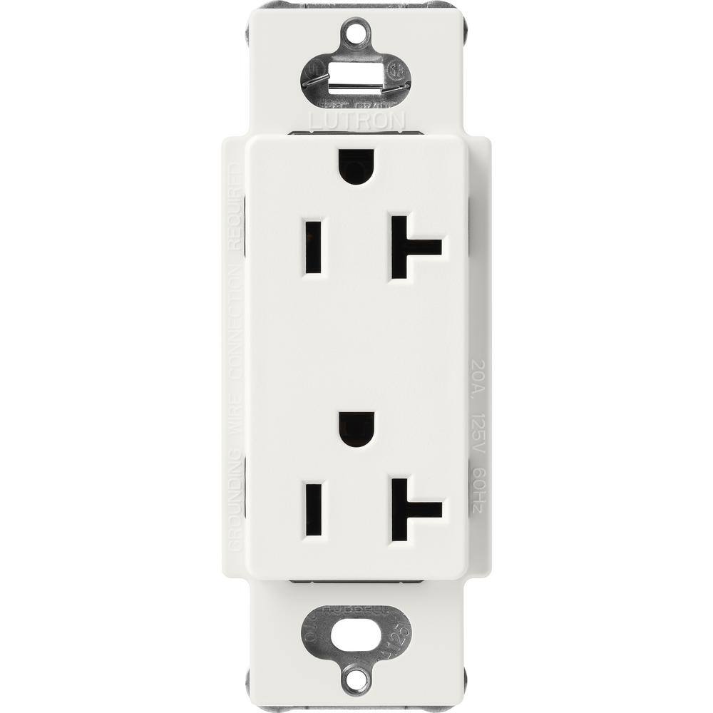 Lutron Claro 20 Amp Duplex Outlet, Architectural White (SCR-20-RW) SCR ...