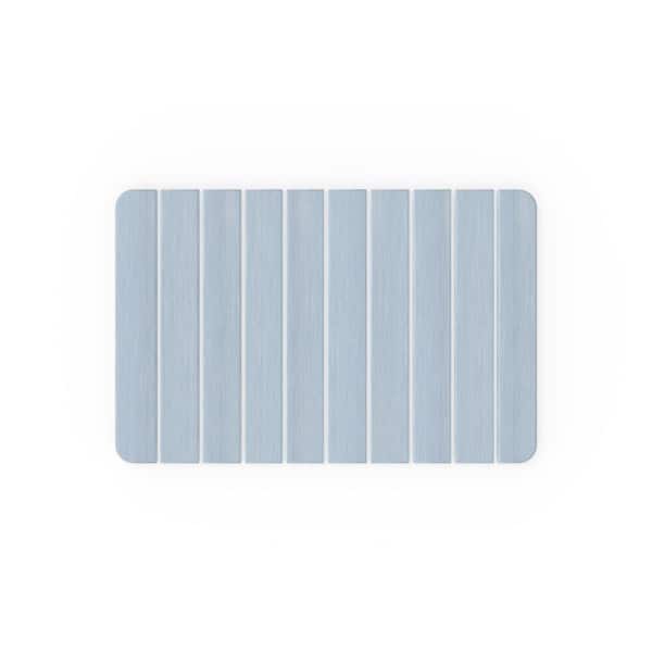 castellousa 24 in. x 15 in. Quick Dry Medium Slatted Manor Blue ...