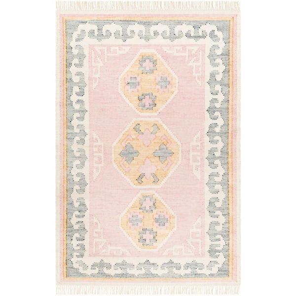 Livabliss Bauer Pink Doormat 2 ft. x 3 ft. Medallion Indoor Area Rug ...