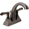 Delta Everly 4 in. Centerset 2-Handle Bathroom Faucet in Venetian ...