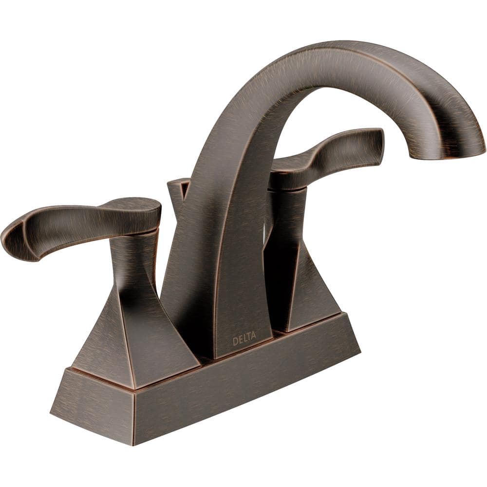 Delta Everly 4 in. Centerset 2-Handle Bathroom Faucet in Venetian ...
