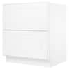 HOMEIBRO 30 in. Wx24 in. Dx34.5 in. H in Raised Panel White Plywood Ready to Assemble Drawer ...