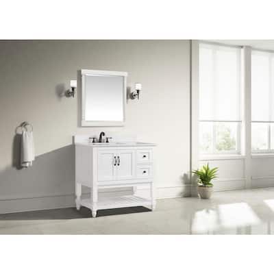 36 Inch Vanities - Sink on Left Side - Bathroom Vanities with Tops ...