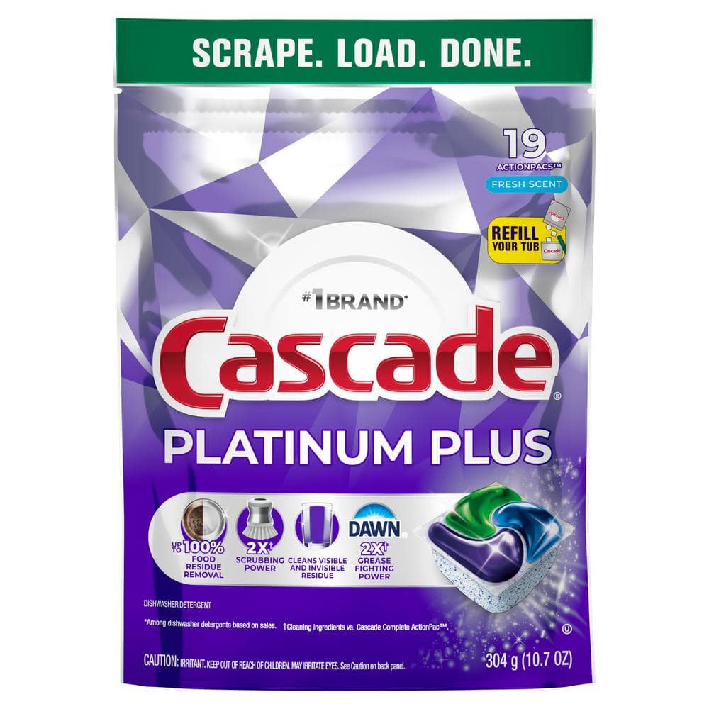 Cascade Platinum Plus Dawn Fresh Scent Dishwasher Detergent Pods (19 ...