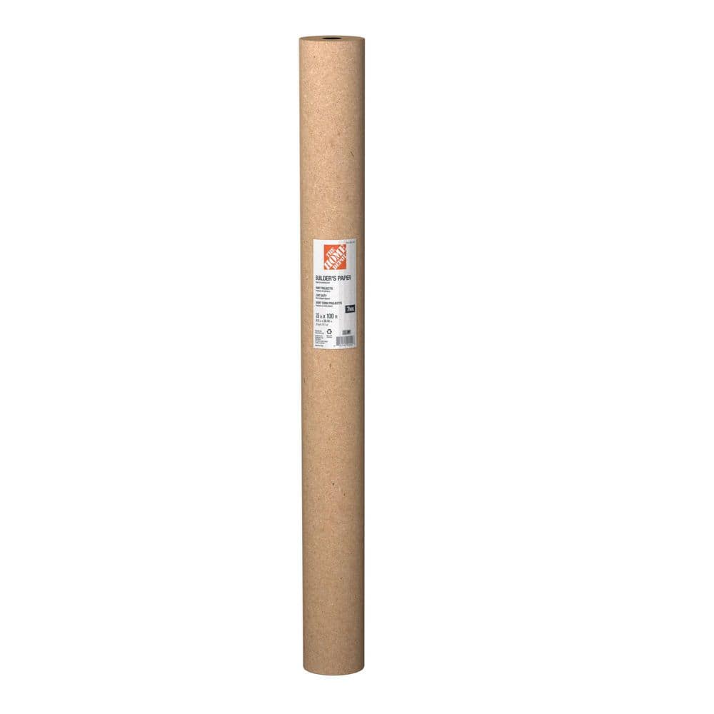 The Home Depot 2.9 ft. x 100 ft. Kraft Builders Paper Drop Cloth ...