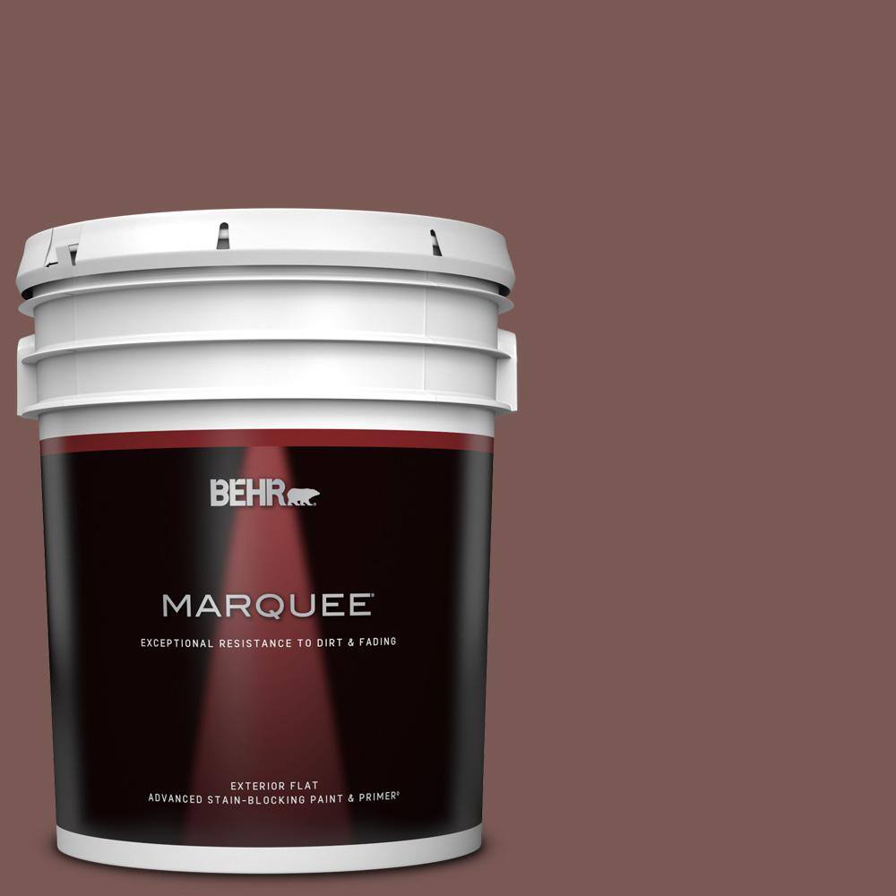 BEHR MARQUEE 5 gal. #700B-6 Sequoia Dusk Flat Exterior Paint & Primer ...