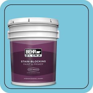BEHR ULTRA 1 gal. #520B-4 Water Flow Flat Exterior Paint & Primer ...