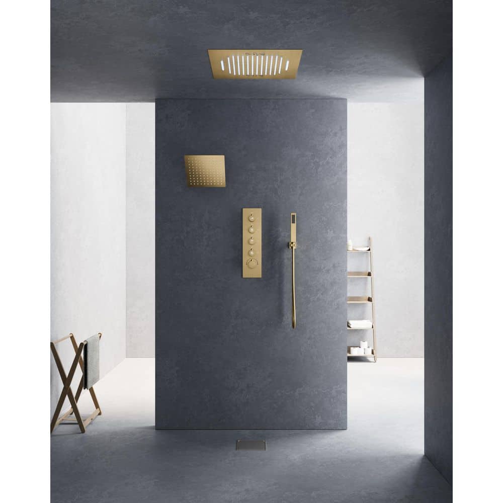 YAWWALK 15-Spray 20 in. and 10 in. Ceiling Mount LED Mood Lighting ...