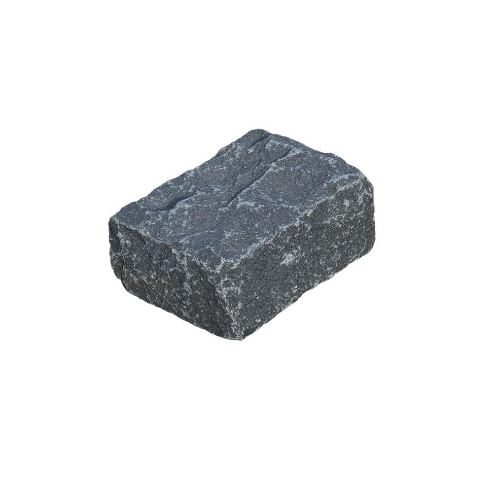 Nantucket Pavers Cobblestone 10 in. x 7 in. x 4 in. Black Granite ...