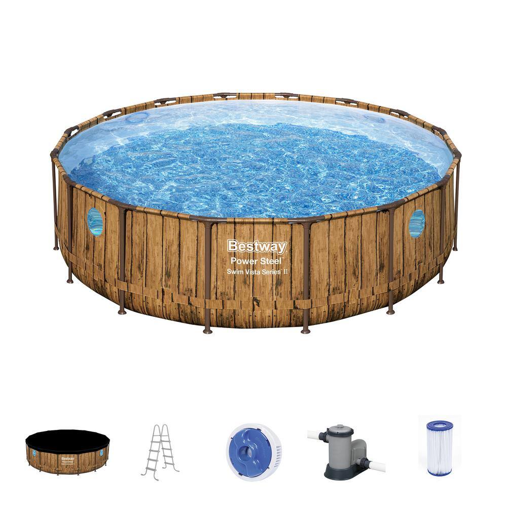 Reviews for Bestway Swim Vista 16 ft. x 16 ft. Round 48 in. Deep Power ...