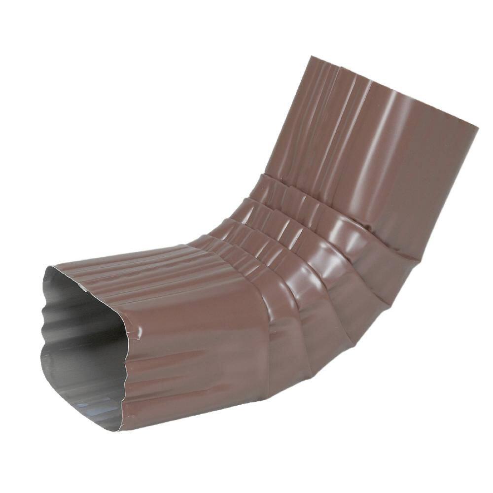 Spectra Pro Select 2 in. x 3 in. HD Brown Aluminum Downspout A Elbow ...