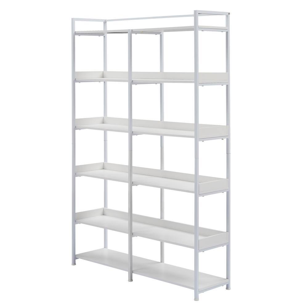 Harper & Bright Designs White 70.8 in. in. H x 13 in. in. W 6-Tier Open ...