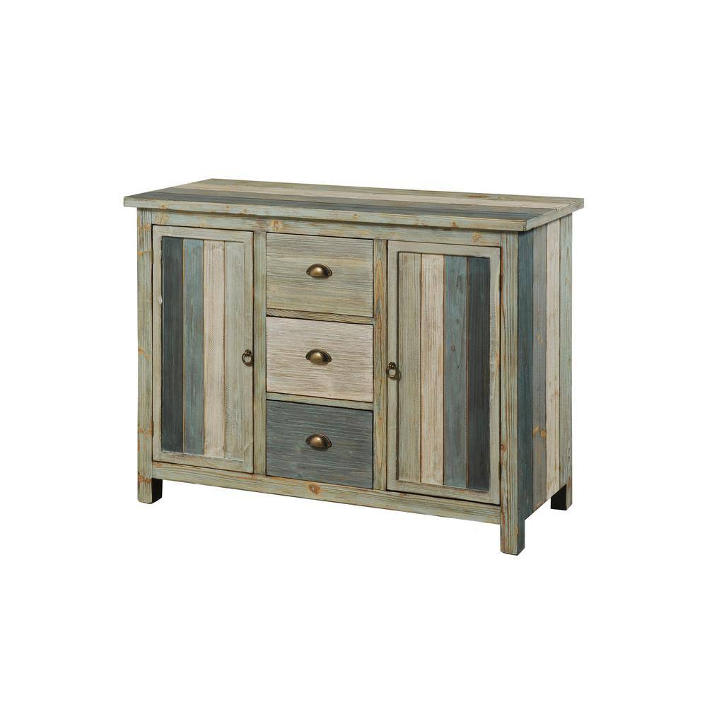 StyleCraft Sanibel Breakfront with 3-Drawers and 2-Doors Credenza ...