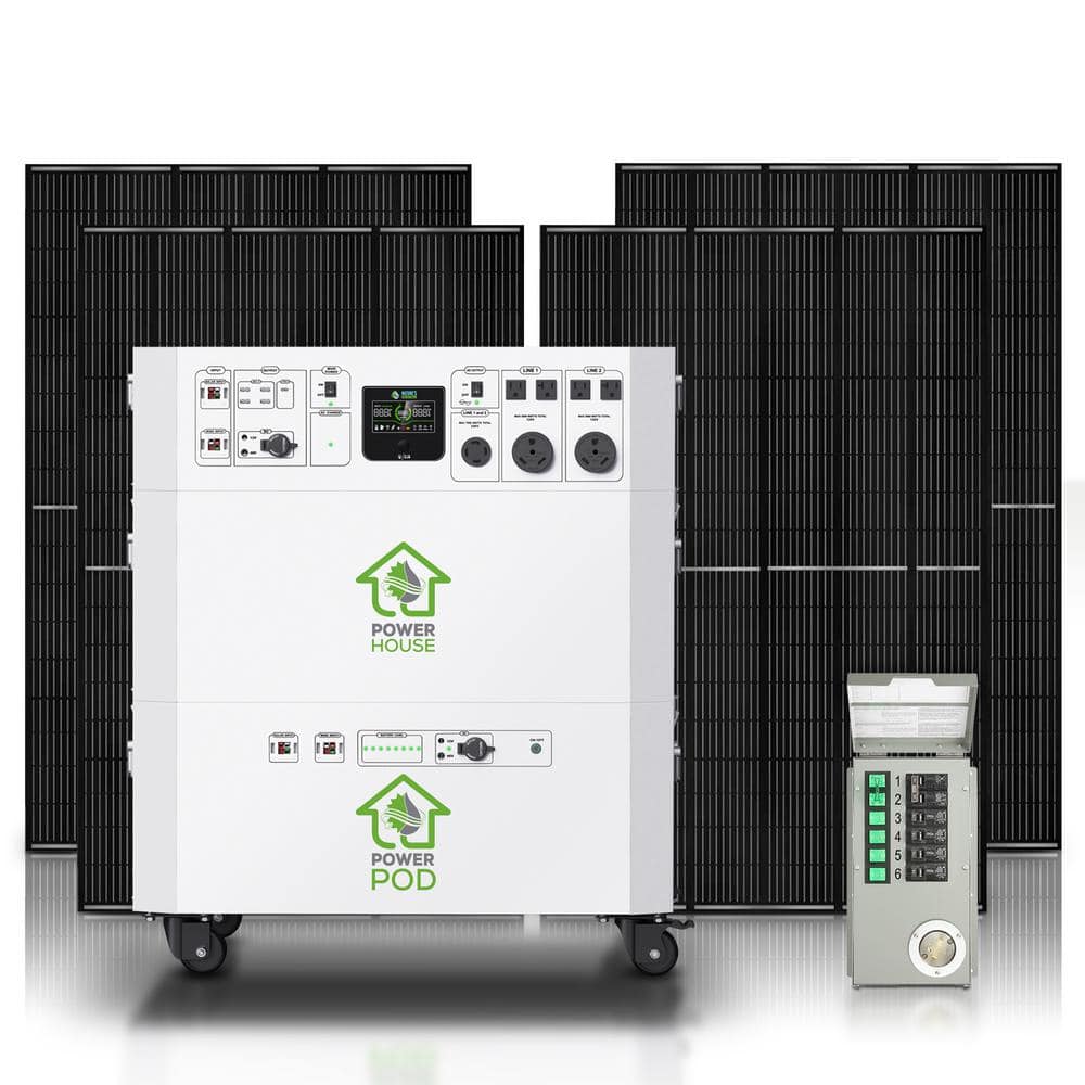 NATURE'S GENERATOR Powerhouse Platinum PE 7,200-Watt Solar Generator w ...